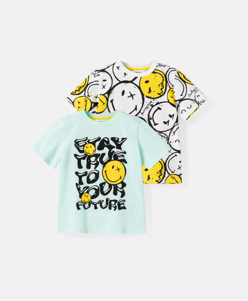 Set dečjih majica Smiley 100% pamuk 2-pack