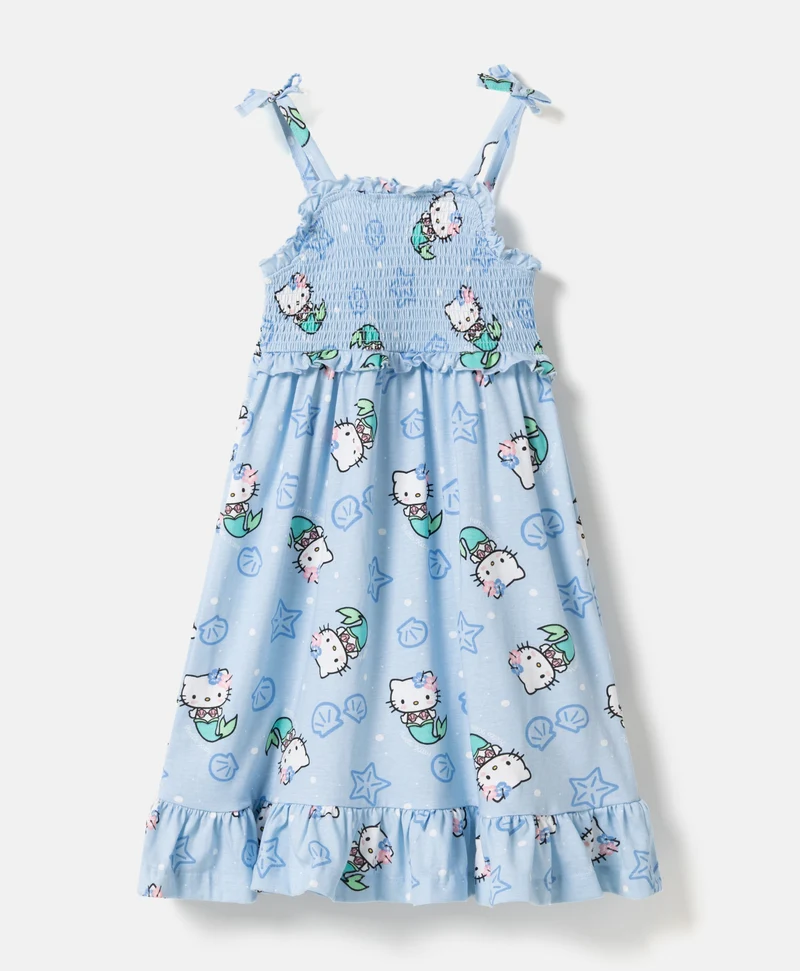 Dečija haljina na bretele Hello Kitty 100% pamuk