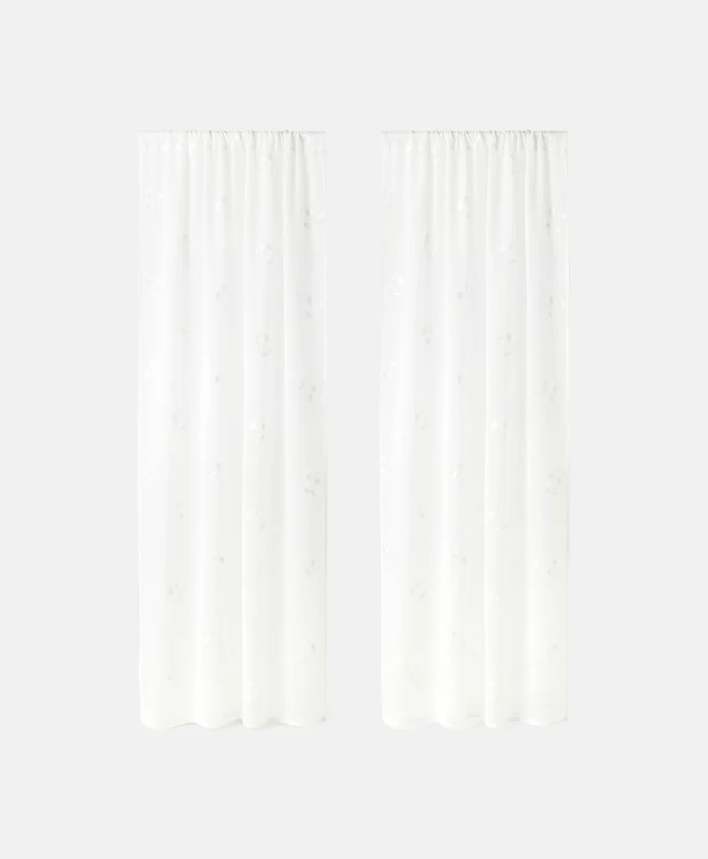 Set od 2 zavese sa vezenim višnjama 140x250 cm
