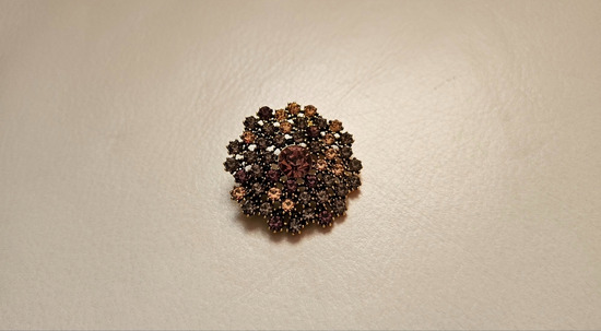 Crystal flower multi colour pin broš, novo