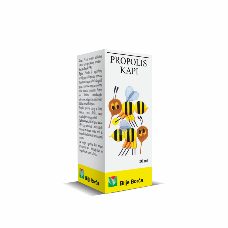 Propolis kapi sa kapaljkom od 20 ml
Propolis kapi sa kapaljkom 20 ml