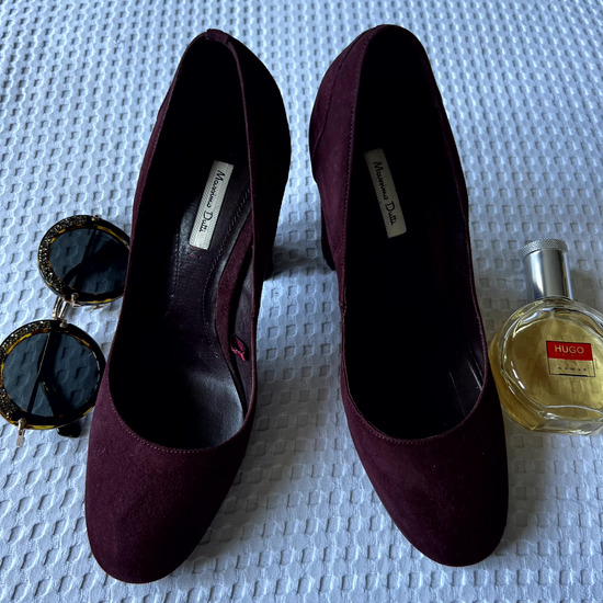 MASSIMO DUTTI ORIGINAL bordo kozne cipele 39
