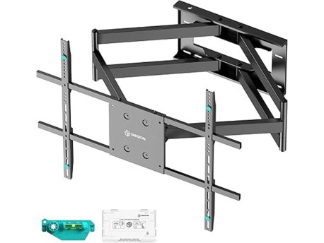 ONKRON Full Motion TV Wall Mount for 42'' to 110-inch Screens up to 100 kg, Black