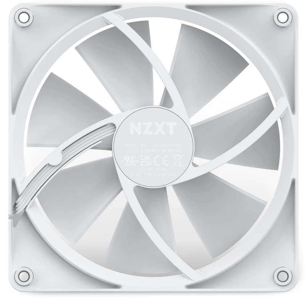 NZXT F140 RGB (RF-R14SF-W1) ventilator 140mm beli