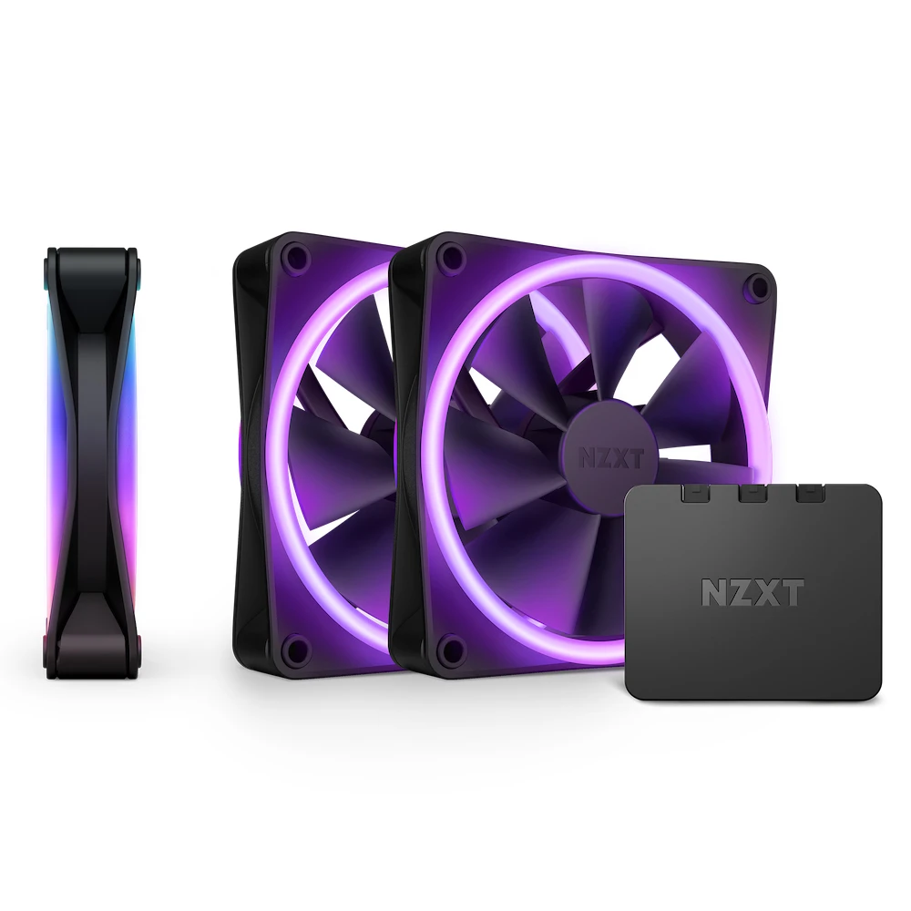 NZXT F140RGB Triple (RF-D12TF-B1) crni ventilator 140mm