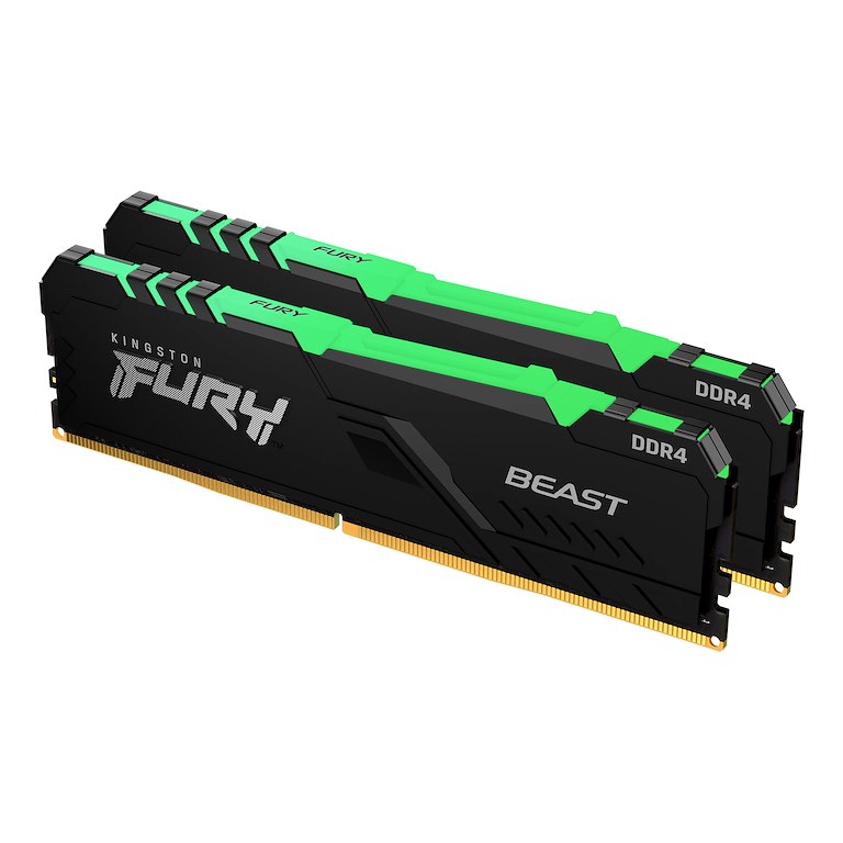 Kingston DDR4 32GB 3200MHz Fury Beast RGB (KF432C16BB1AK2/32) memorija za desktop