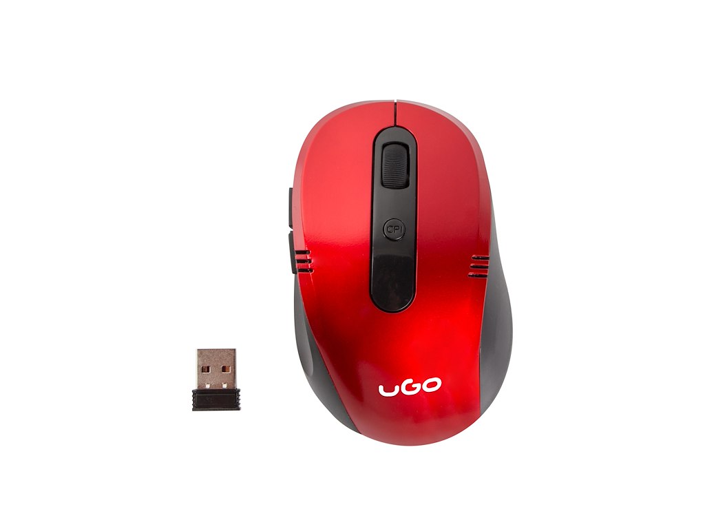 Ugo UMY-1075 MY-02 bežični optički miš 1800dpi crveni