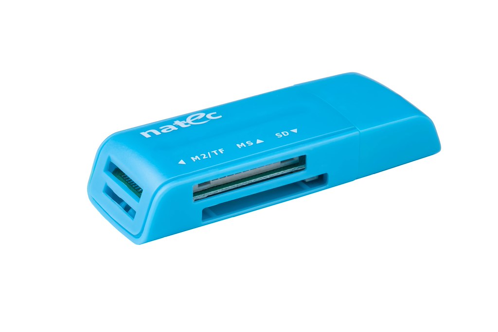 Natec Ant3 (NCZ-0583) čitač kartica M2/microSD/MMC/MS/RS-MMC/SD/T-Flash USB 2.0 plavi