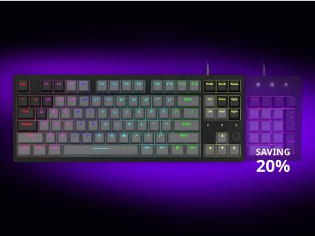 LORGAR Azar 514TKL, Wired RGB mechanical gaming keyboard, black, EN layout