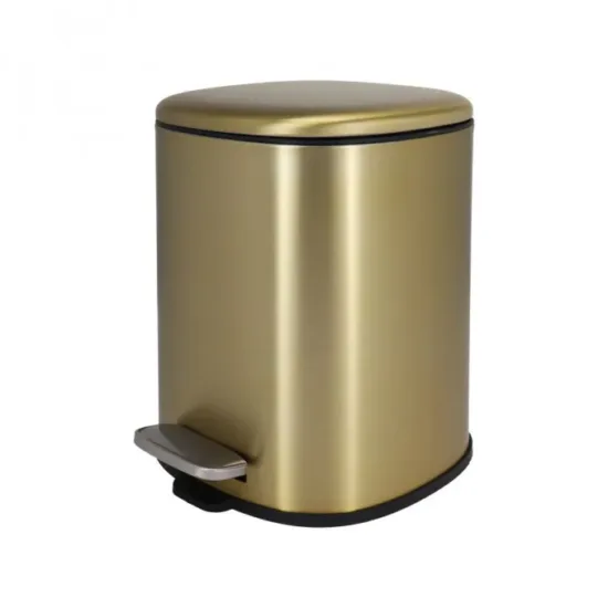 KANTA ZA OTPATKE COPEN 5L SA SOFT CLOSE POKLOPCEM BRUSHED GOLD SQUARE