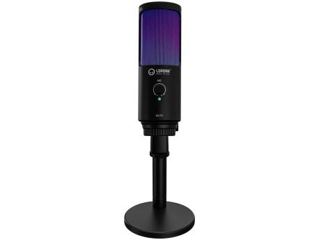 LORGAR SMP40, RGB Microphone with external mute button and metal stand, Black