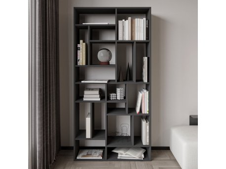 HANAH HOME Polica za knjige Nicola Anthracite