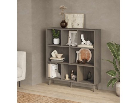 HANAH HOME Polica za knjige Bristol Anthracite