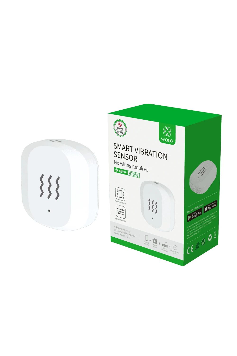 Woox R7081 Zigbee pametni bežični senzor vibracija, udara i pada