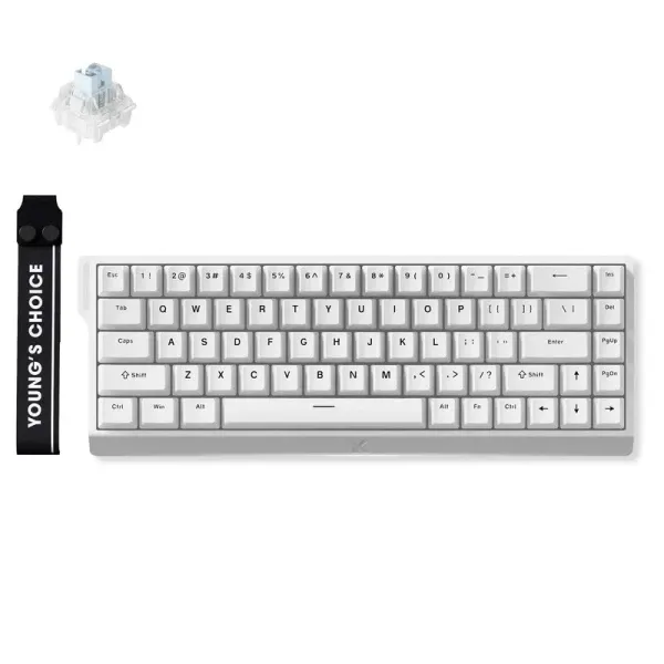 Gaming tastatura MCHOSE Ace 68 White No RGB/Ice Blue Magnetic switch