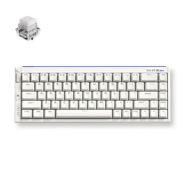 Gaming tastatura MCHOSE Ace 68 Turbo Full Metal/Nova White/Mount Tai Magnetic switch GT/16M ARGB