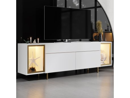 HANAH HOME TV polica Zenith White Gold