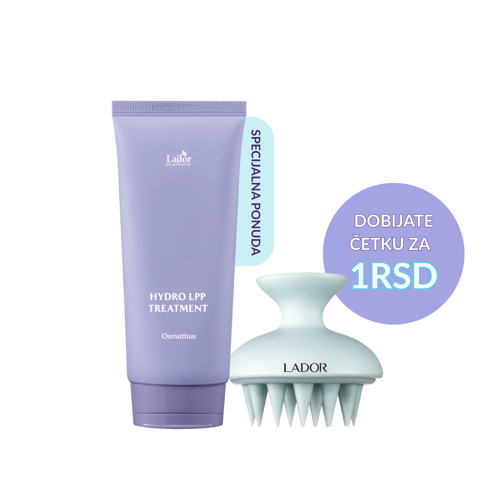 La’dor HYDRO LPP tretman za kosu Osmanthus + četka za masažu vlasišta i pranje kose, 2/1, 200ml+1kom