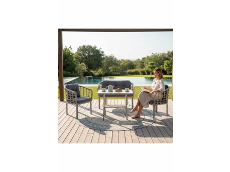 HANAH HOME Baštenska garnitura Manolya Dark Grey