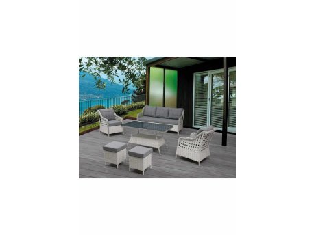 HANAH HOME Baštenska garnitura Rondi Dark Grey Light Grey