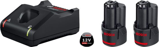 Bosch set 12V akumulatora - baterija 2 x GBA 12V 3,0Ah + punjač GAL 12V-40 (1600A019RD)