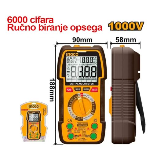 Digitalni multimer 1000V Super INGCO DM310002