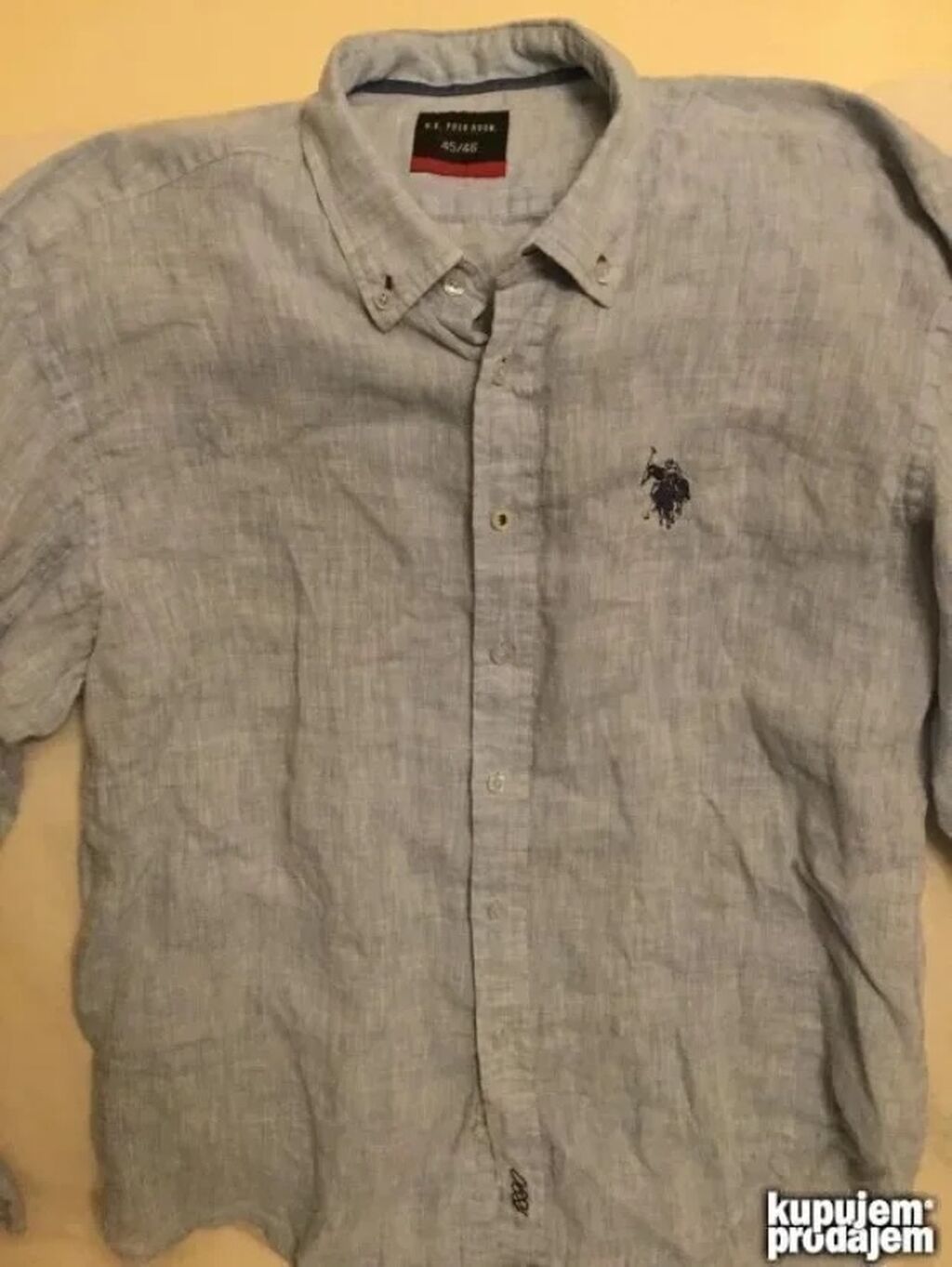 Original U. S. ASSN POLO kosulja XL KAO NOVA 100% Line Ramena 52cm
