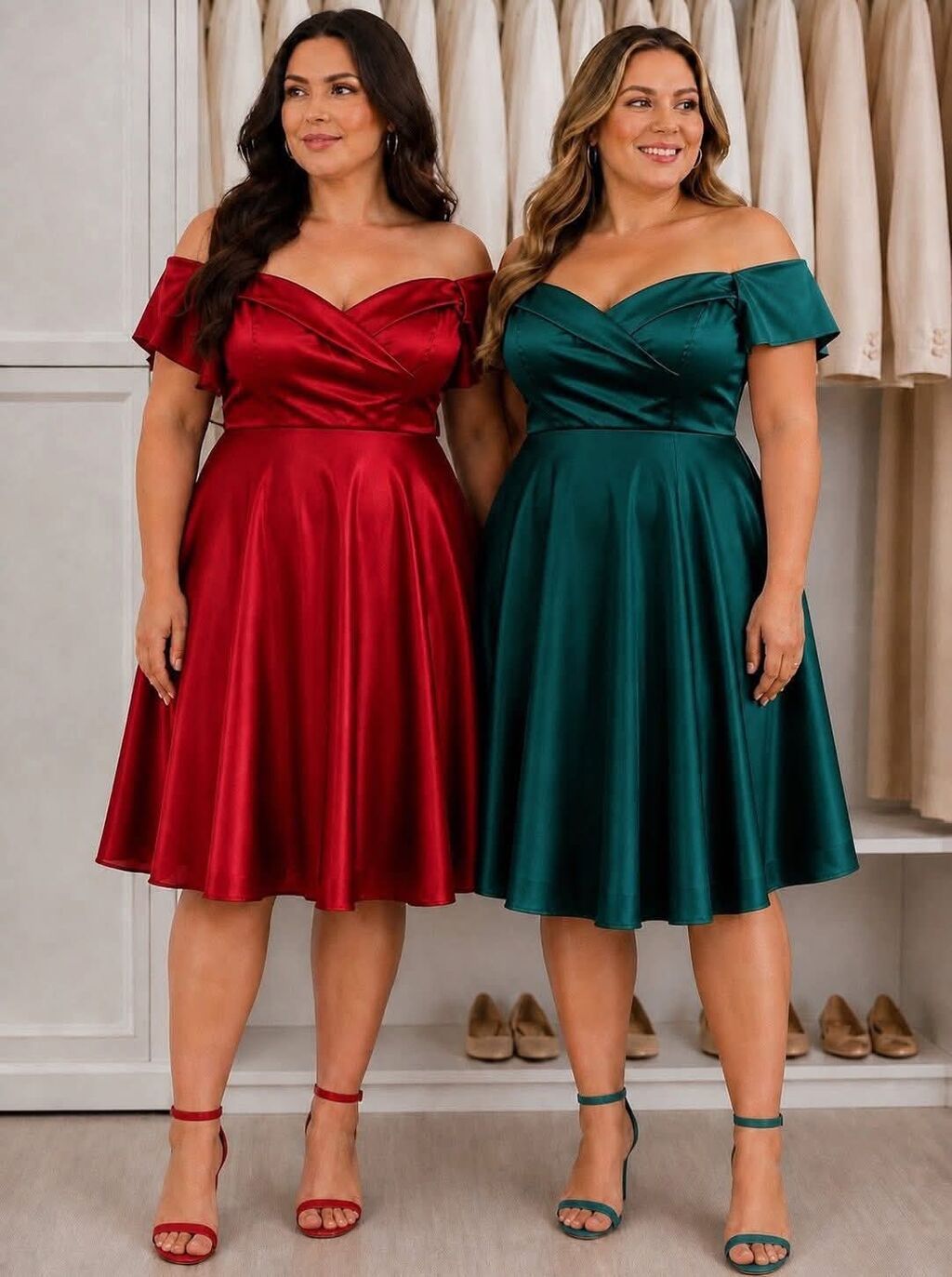 06. Saten haljina za punije XL 2XL 3XL Cena : 3.200 dinara H