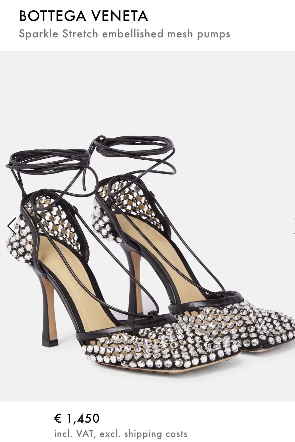 Bottega Veneta Sparkle Stretch embellished mesh pumps - Model