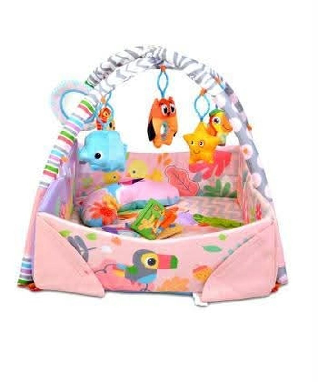 Cangaroo Oasis podloga za igru Pink Oasis gimnastka za bebe sa 3