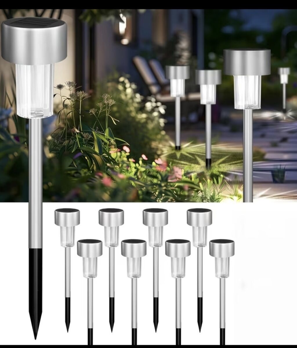 Solarne baštenske lampe na kočiću – set dekorativnih LED svetiljki -