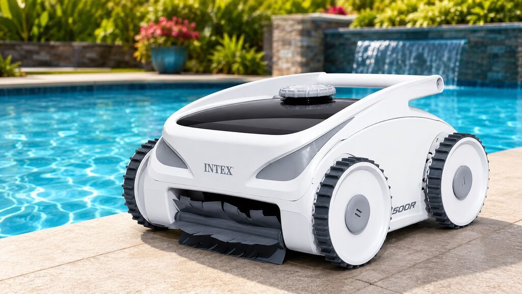 Intex ZX500R Bežični robotski usisivač za bazen – Bez kabla i creva ✅