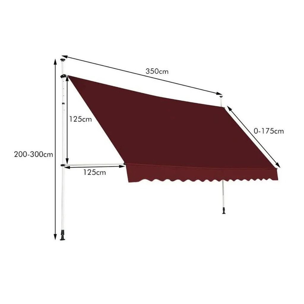 Balkonska podesiva tenda 350x120 cm - 14400 din   Ova tenda koja se