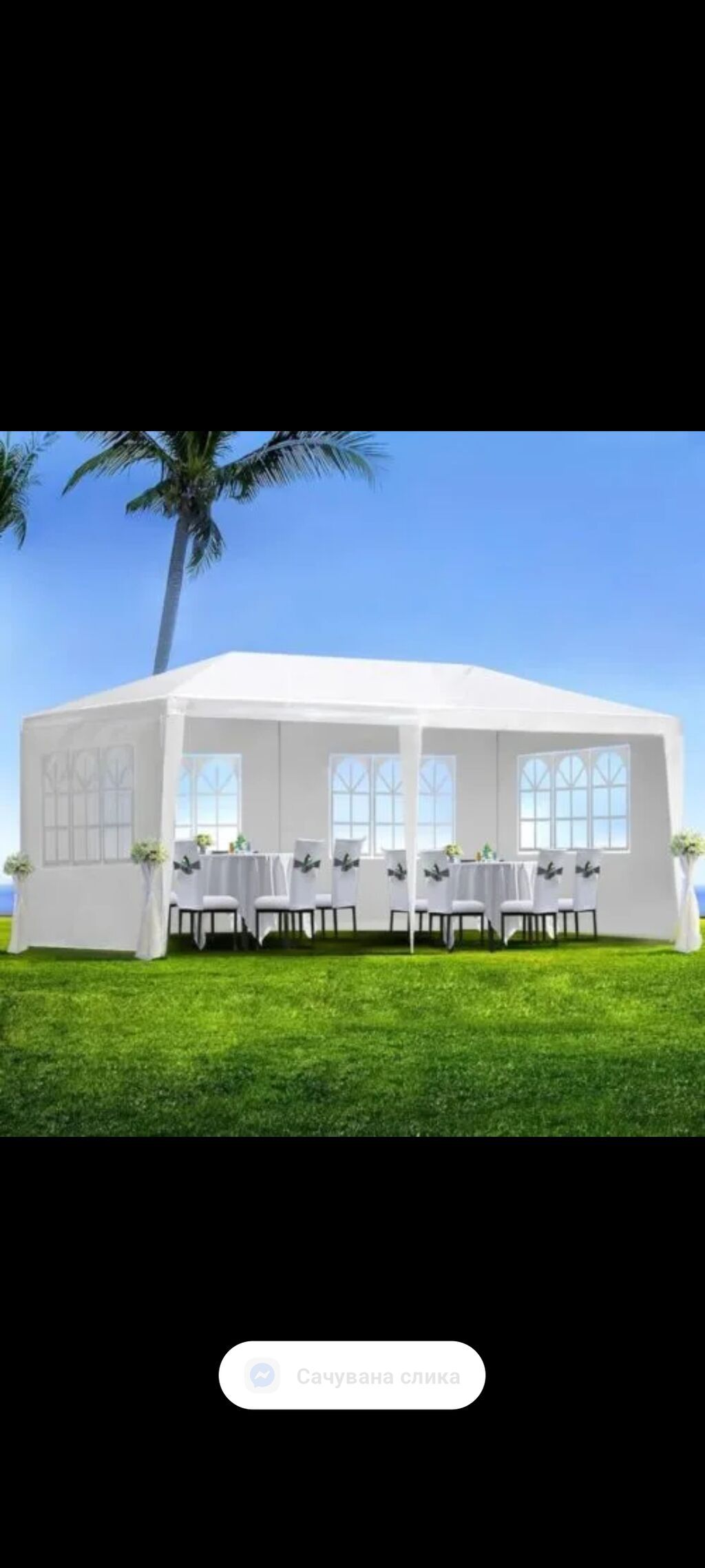 Šator Paviljon 6 x 3 m sa stranicama- 16500 din Paviljon 6 x 3 m sa