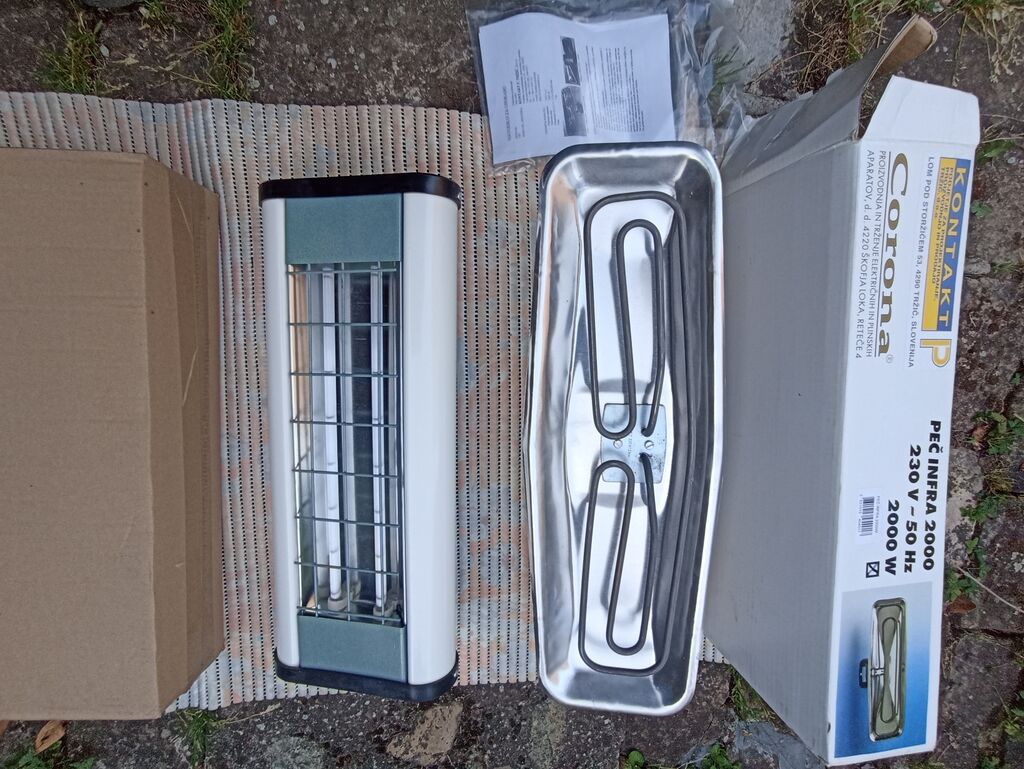Dve grejalice za kupatilo, jedna 2000 W druga kvarcna 1200 W, cena za