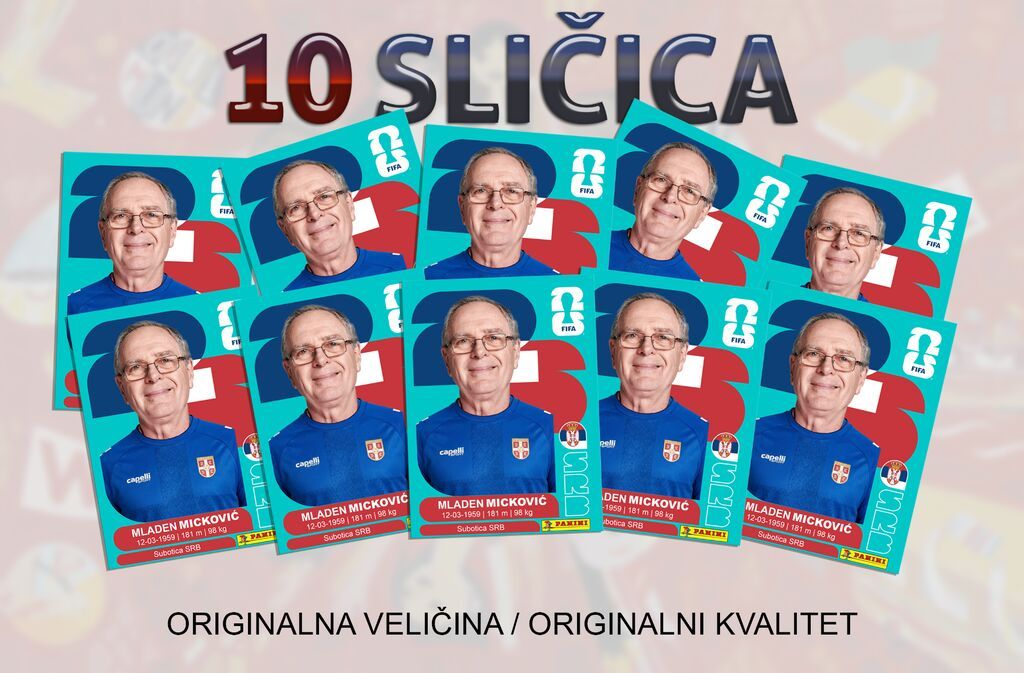 Personalizovane PANINI Sličice – Svetsko Prvenstvo 2026 Želiš da TI