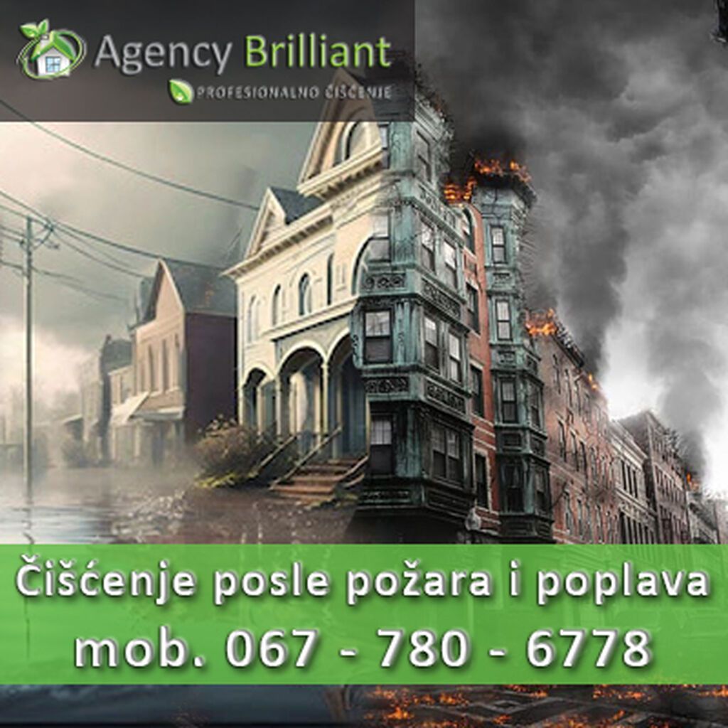 Čišćenje prostora posle požara, poplava ili izlivanja kanalizacije