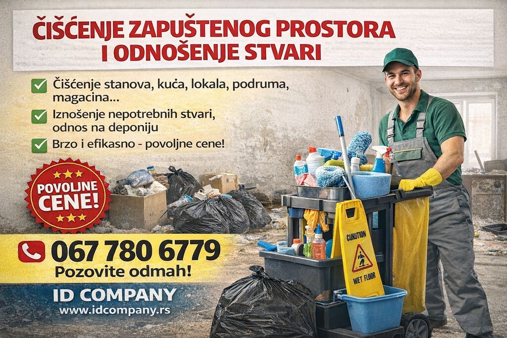 Čišćenje zapuštenog prostora i odnošenje stvari Agencija za čišćenje