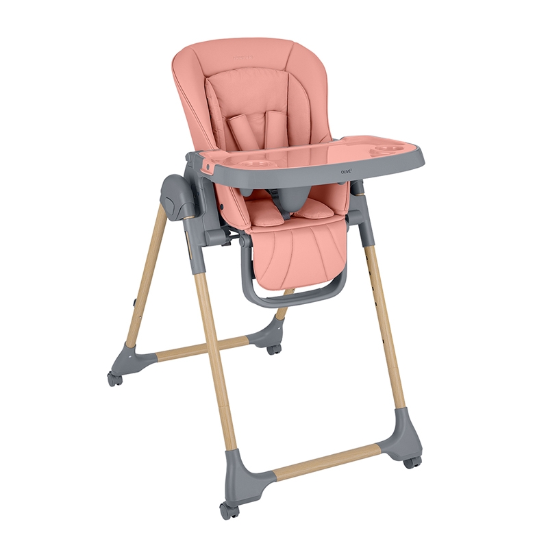 Kikka Boo Olive 2 Premium hranilica Wood Dekor Pink