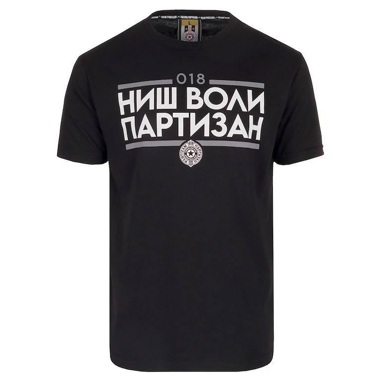 Majica kratkih rukava "NIŠ VOLI PARTIZAN", crna
