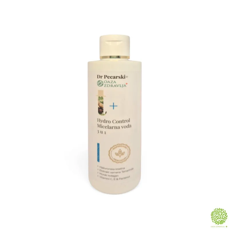 DR PECARSKI+ OAZA ZDRAVLJA HYDRO CONTROL MICELARNA VODA 3u1 200ml
