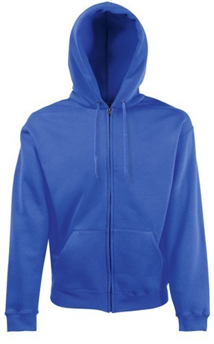 FRUIT OF THE LOOM, CLASSIC HOODED SWEAT JACKET, UNISEX DUKS SA KAPULJAČOM I CIBZAROM, ROYAL PLAVA, 2XL