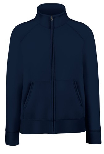 FRUIT OF THE LOOM, LADIES PREMIUM SWEAT JACKET, ŽENSKI DUKS SA CIBZAROM, TAMNO TEGET, M