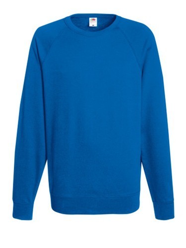 FRUIT OF THE LOOM, LIGHTWEIGHT RAGLAN SWEAT, MUŠKI KLASIČNI DUKS, ROYAL PLAVA, S
