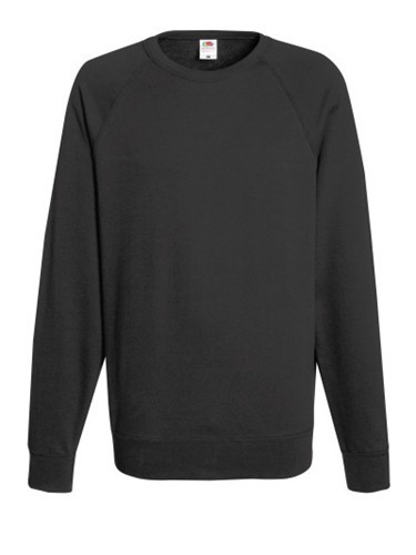 FRUIT OF THE LOOM, LIGHTWEIGHT RAGLAN SWEAT, MUŠKI KLASIČNI DUKS, SVETLO GRAFIT, L