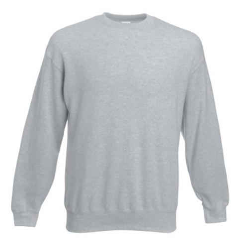 FRUIT OF THE LOOM, PREMIUM SET-IN SWEAT, KLASIČNI PREMIUM MUŠKI DUKS, PEPELJASTO SIVA, 2XL