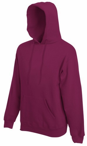 FRUIT OF THE LOOM, CLASSIC HOODED SWEAT, KLASIČNI MUŠKI DUKS SA KAPULJAČOM, BURGUNDI, XL