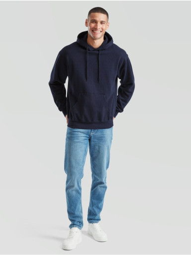 FRUIT OF THE LOOM, CLASSIC HOODED SWEAT, KLASIČNI MUŠKI DUKS SA KAPULJAČOM,TAMNO TEGET , L