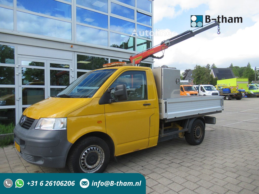 Volkswagen Transporter 2.5 TDI 96KW 300 + Palfinger PC1500 Kraan Kran Crane kamion s ravnom platformom < 3.5t