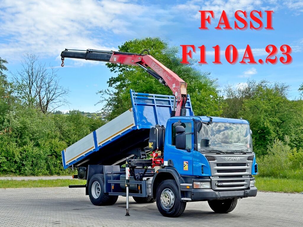 Scania P 400 * KIPPER 4,90m * FASSI F110A.23 + FUNK*TOP kiper